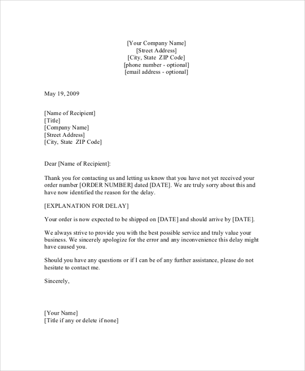 FREE 12 Sample Business Apology Letter Templates In PDF MS Word