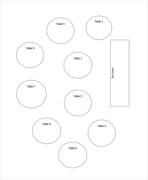 Seating Chart Template Round Tables Printable Templates