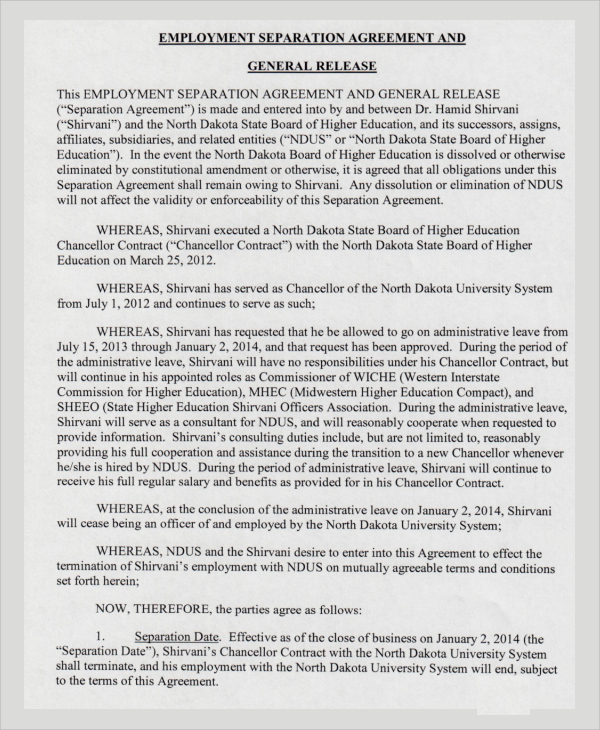 FREE 5 Sample Employment Release Agreement Templates In PDF FREE 5 Sample Employment Release Agreement Templates In PDF