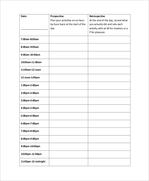 FREE 9 Sample Daily Timetable Templates In PDF