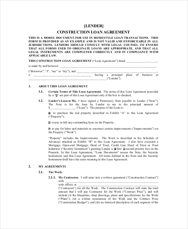 FREE 12 Sample Construction Agreement Forms In PDF MS Word