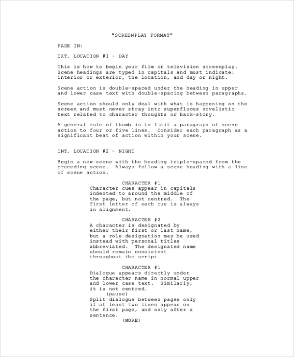 FREE 8 Sample Script Writing Templates In PDF MS Word