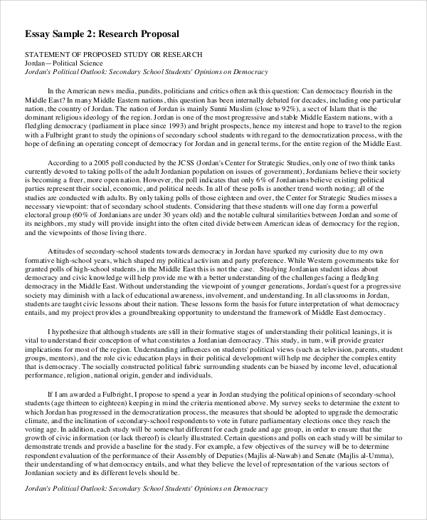 Argumentative Essay Example Of An Essay Proposal