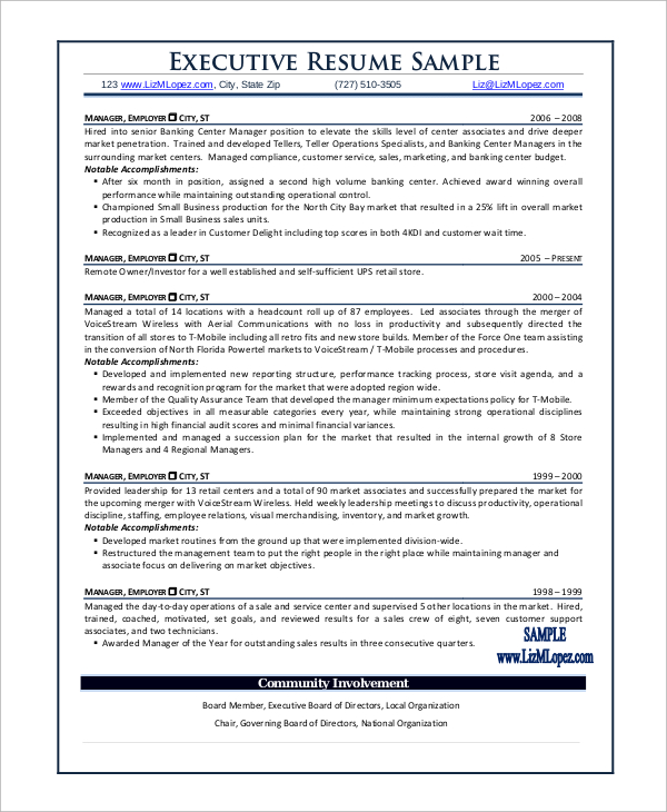 FREE 10 Sample Resume Templates In MS Word PDF Excel
