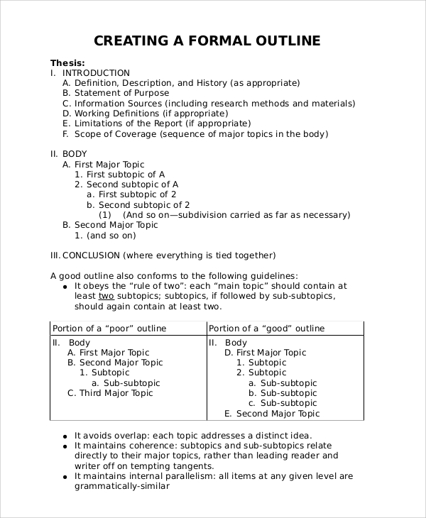 FREE 15 Sample Outline Templates In PDF MS Word PPT