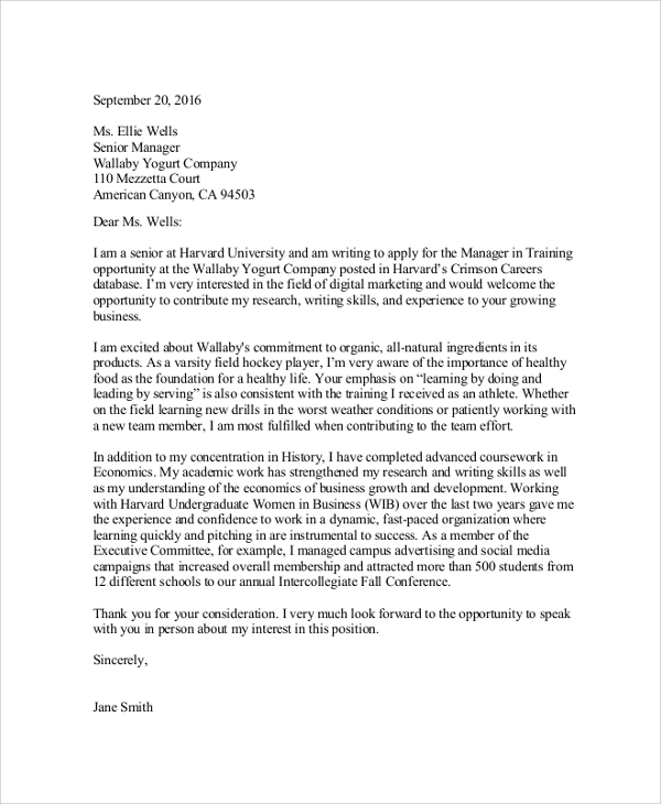 FREE 7 Sample Resume Cover Letter Templates In PDF MS Word