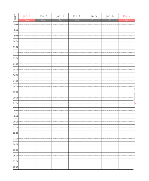 Free Printable Weekly Appointment Sheets Printable Templates