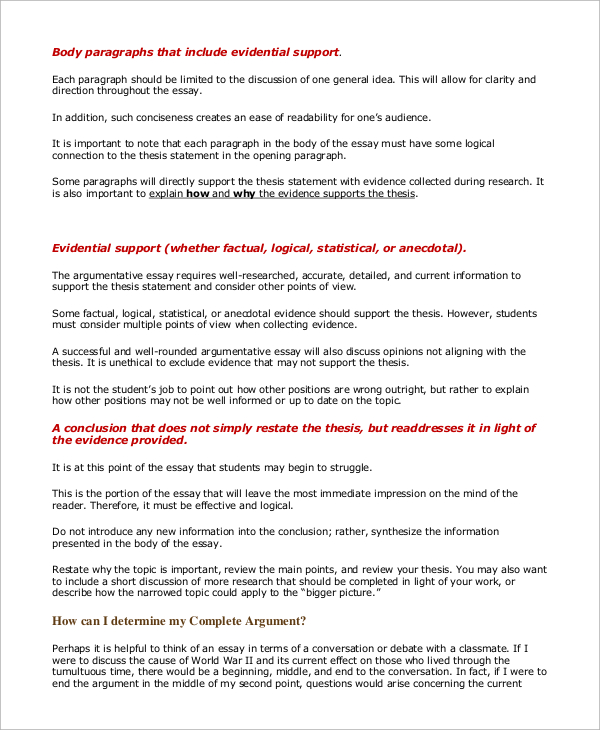 FREE 8 Persuasive Essay Samples In MS Word PDF