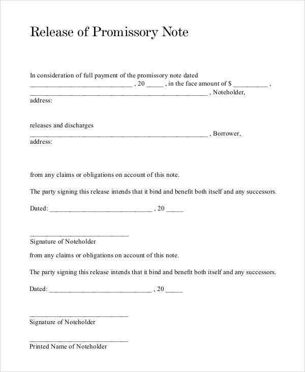 Sample Promissory Note Form 8 Examples In PDF Word