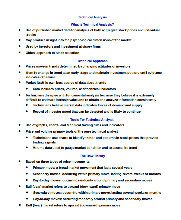 FREE 8 Sample Technical Analysis Templates In PDF MS Word