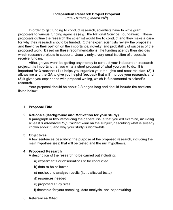 Project Proposal Rationale