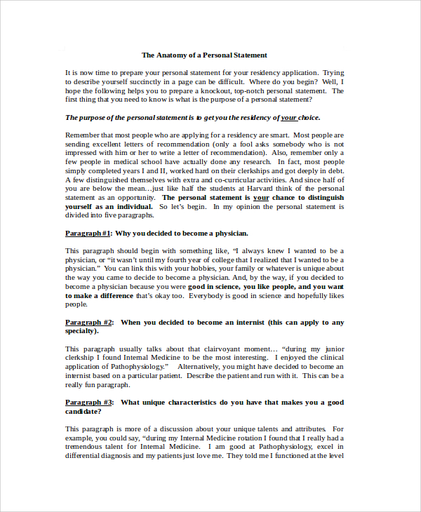 Personal Statement Medical School Application Personal Statement Medical School Application