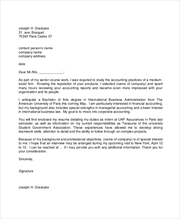 Cover Letter Template Address Free Resume Templates