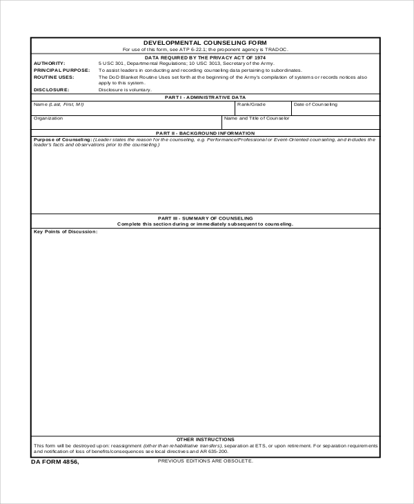 Usmc Counseling Template Blank My XXX Hot Girl