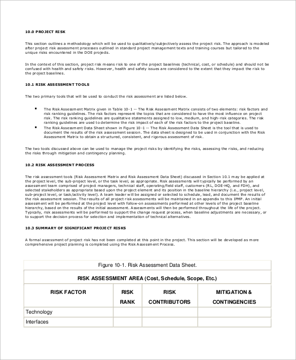FREE 10 Sample Risk Management Plan Templates In PDF