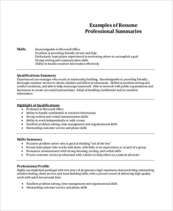FREE 8 Sample Professional Resume Templates In PDF MS Word