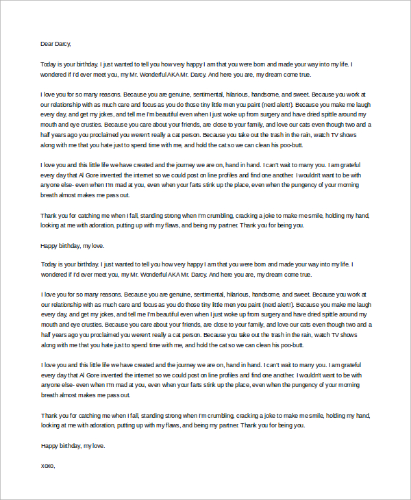FREE 6 Sample Love Letter For Him In MS Word