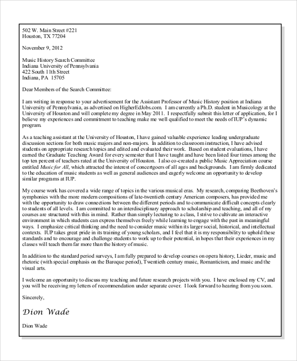 FREE 7 Cover Letter For Job Samples In MS Word PDF FREE 7 Cover Letter For Job Samples In MS Word PDF