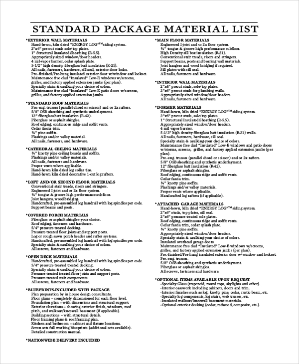 Bill Of Material Template Bill Of Material Template