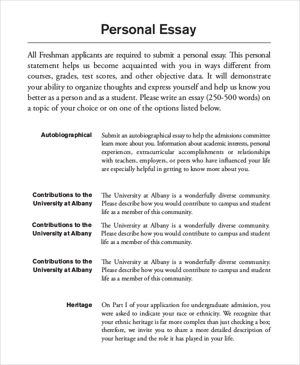 Personal Narrative Essay Writing Outline Thesis Statement
