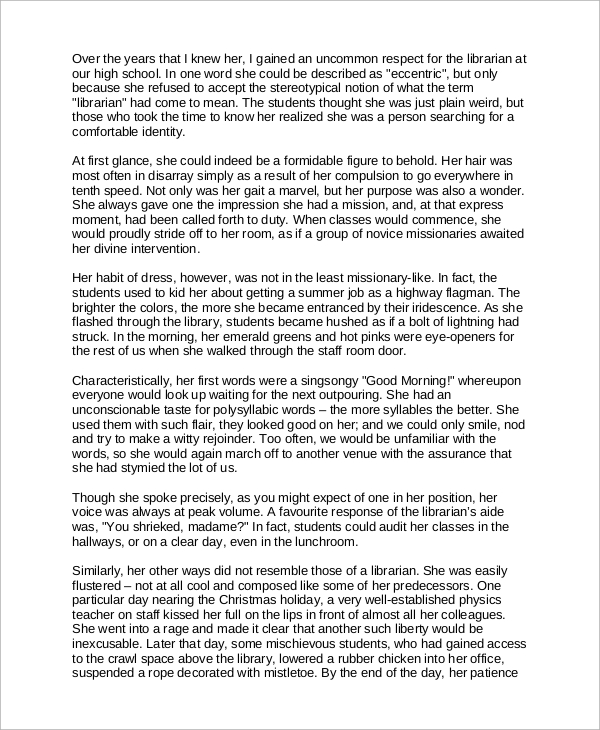 Descriptive Essay Sample About A Place Pdf Master Template
