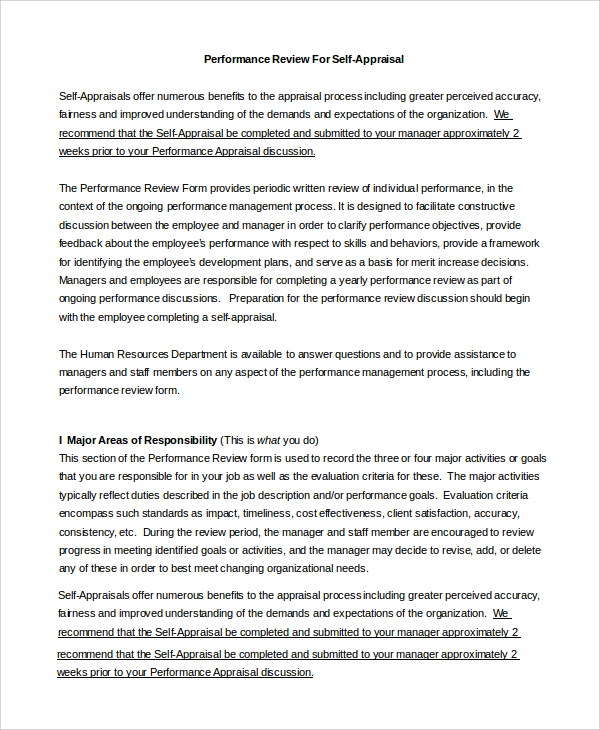 FREE 12 Performance Appraisal In PDF MS Word