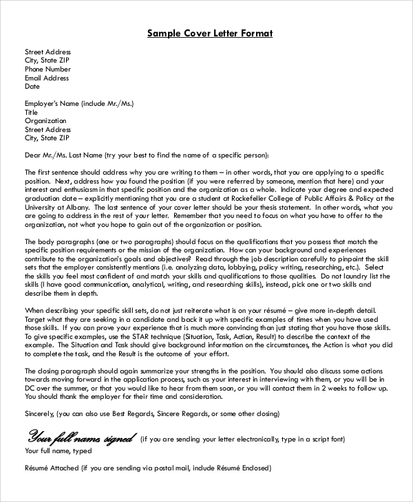 Cv And Cover Letter Examples Pdf