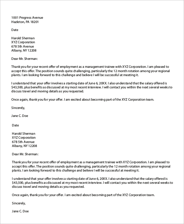 Letter To Accept Interview Database Letter Template Collection