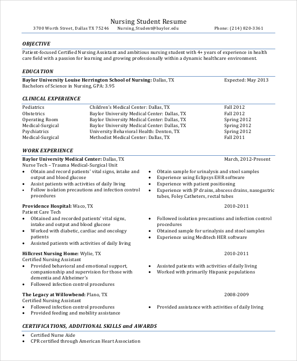 FREE 9 Resume Objective Samples In PDF MS Word