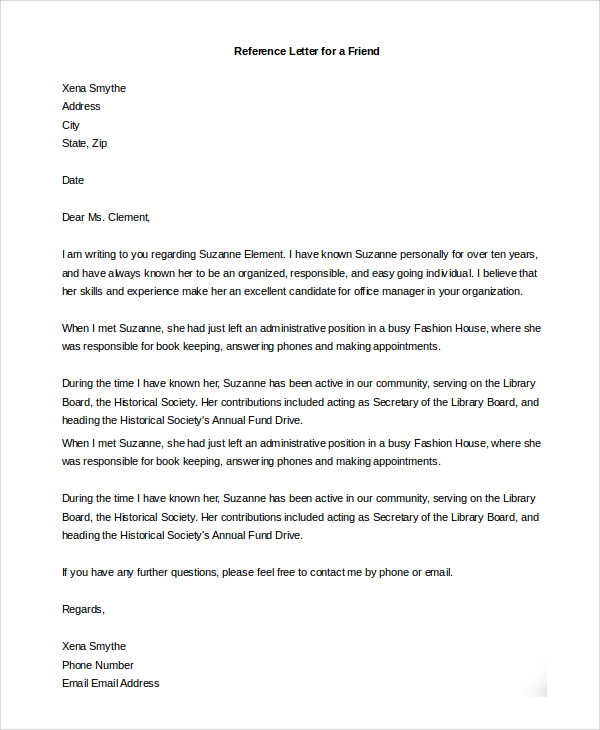 FREE 9 Sample Letters Of Recommendation For A Job In PDF MS Word 