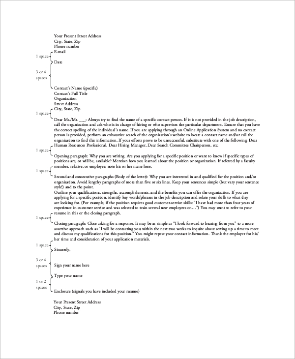 FREE 5 Sample Cover Letter Outline Templates In PDF