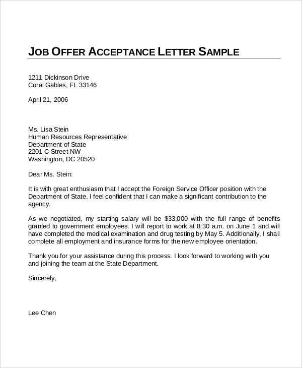 Job Offer Letter Example Pdf Pdf