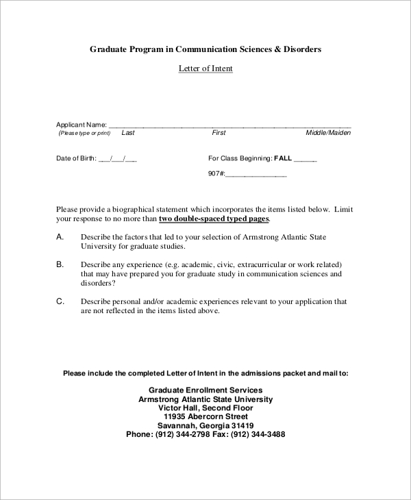 Phd Program Letter Of Intent Sample What Do Grad Schools Want 