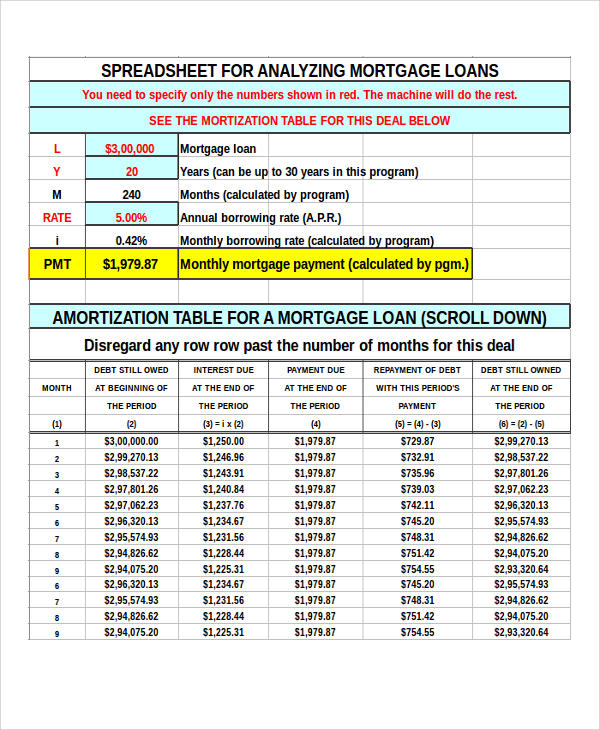 FREE 6 Payment Calculator Mortgage Samples In PDF Excel FREE 6 Payment Calculator Mortgage Samples In PDF Excel