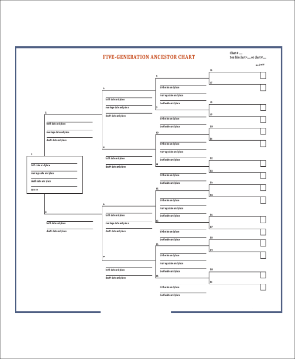 Five Generation Family Tree Template Free Download Gambaran