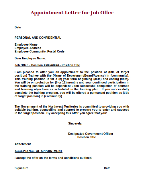 Official Job Offer Letter Database Letter Template Collection