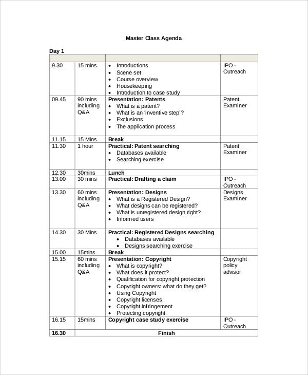 FREE 39 Agenda Examples In PDF MS Word