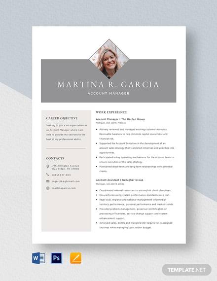 FREE 21 Sample Account Manager Resume Templates In PDF MS Word 