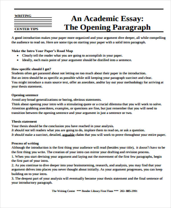 Academic Essay Writing