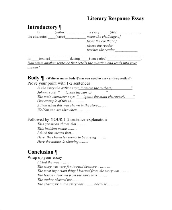FREE 8 Response Essay Samples In MS Word PDF