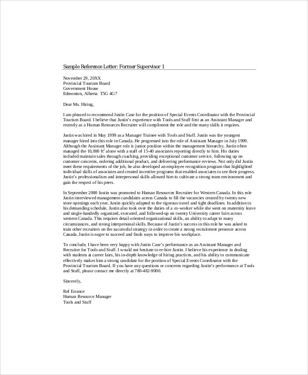 Sample Reference Letter For Employment Collection Letter Template 