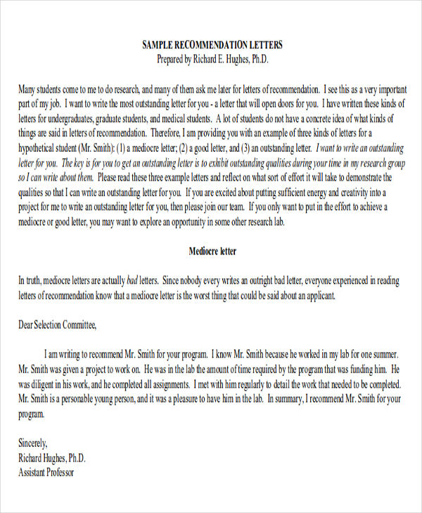FREE 7 Sample Employee Recommendation Letter Templates In MS Word PDF