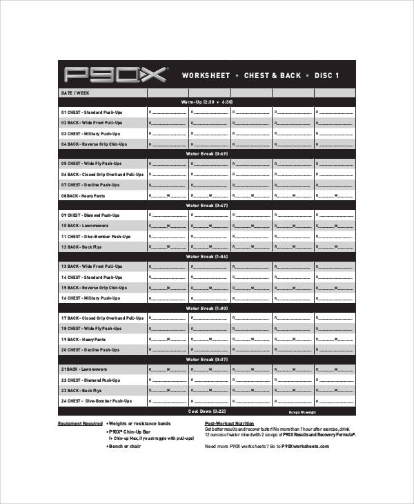 FREE 7 Sample Workout Log Sheet Templates In MS Word PDF