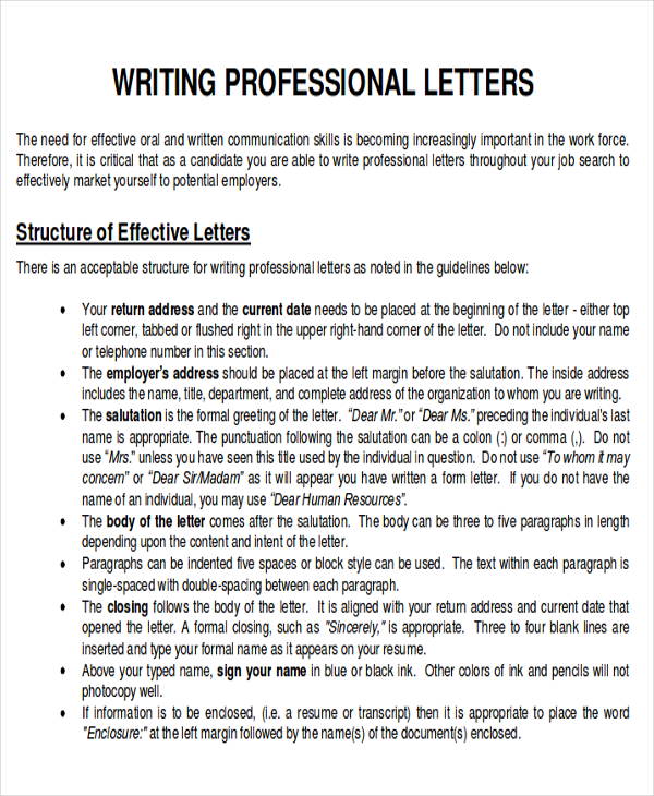 FREE 8 Sample Business Letter Layout Templates In PDF