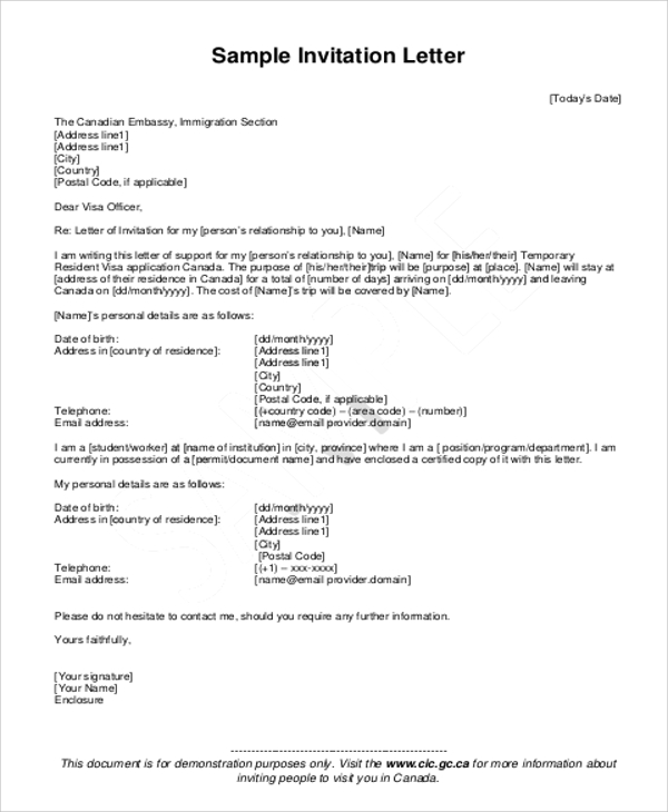 FREE 12 Sample Formal Invitation Letter Templates In MS Word PDF