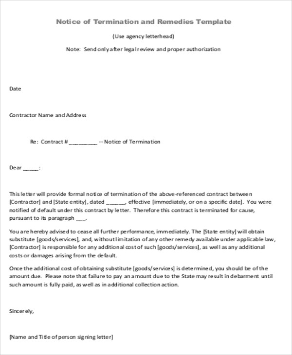 FREE 8 Sample Contract Agreement Letter Templates In MS Word PDF
