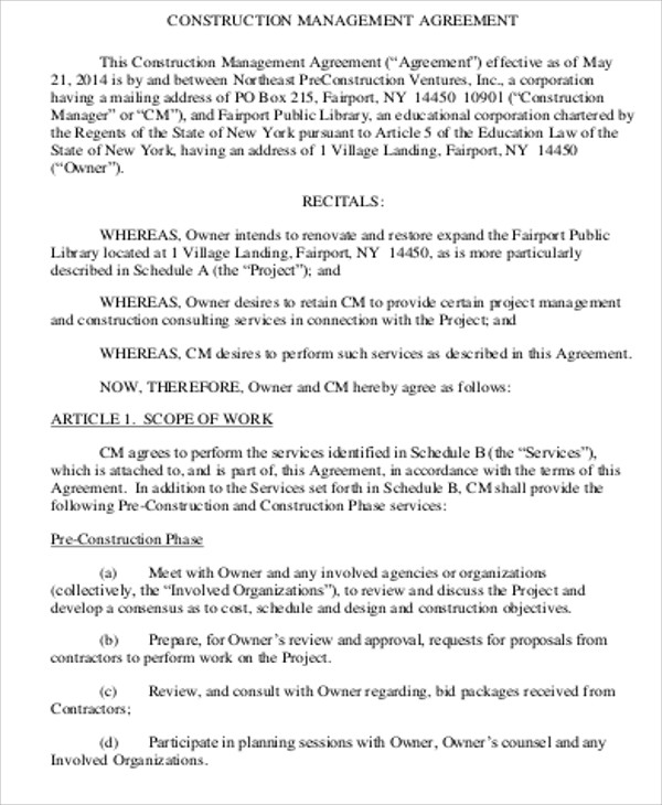 Construction Contract Termination Agreement Template HQ Template 