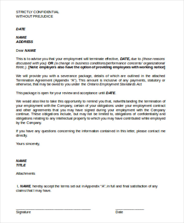 Employment Termination Agreement Template DocTemplates