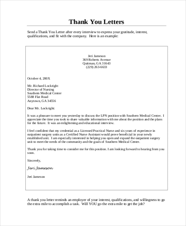 FREE 6 Sample Medical Assistant Thank You Letter Templates In PDF