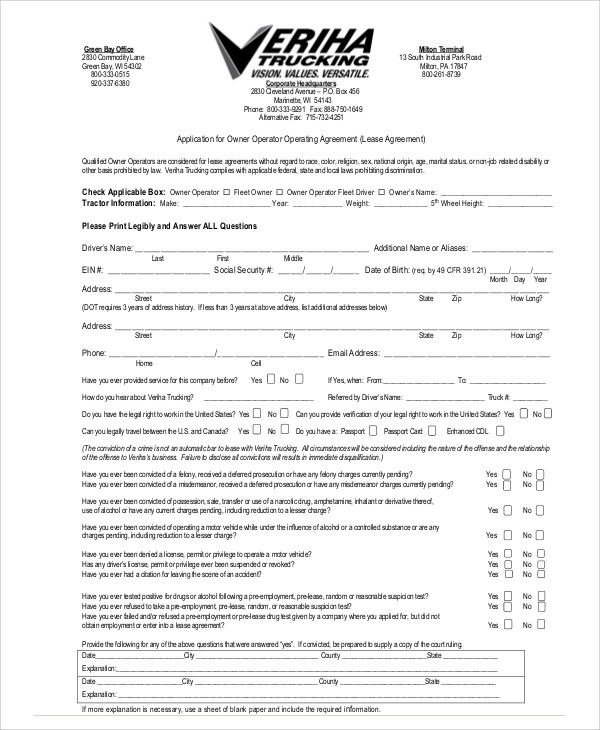 FREE 9 Lease Agreement Contract Samples In MS Word PDF
